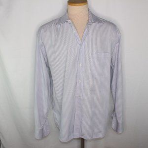 Canali | Shirts | Canali Blue Striped Italian Dress Shirt | Poshmark